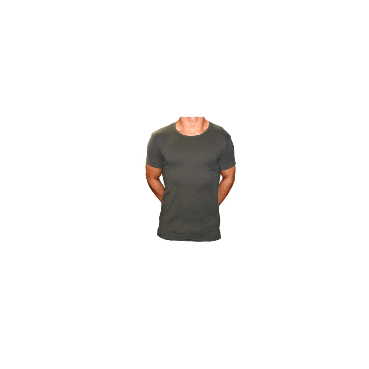 Camiseta slim de costillas 1x1 sin marcas verde - Patrol