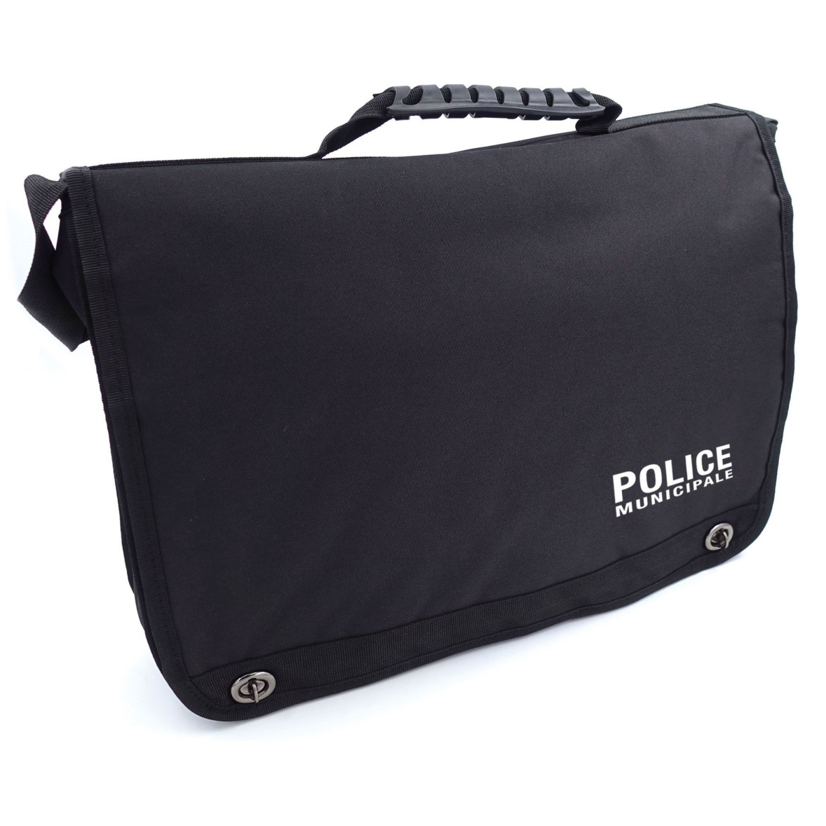 Black Municipal Police Document Briefcase - Patrol