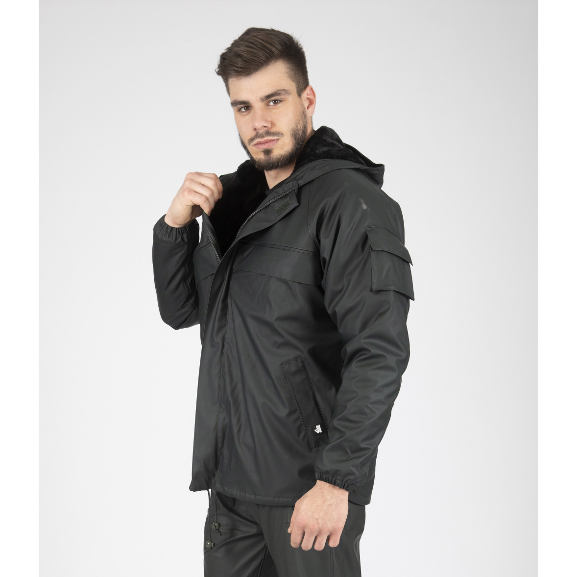 OLIVE TURTLE WORK RAIN JACKET - Nine Worths by North Ways