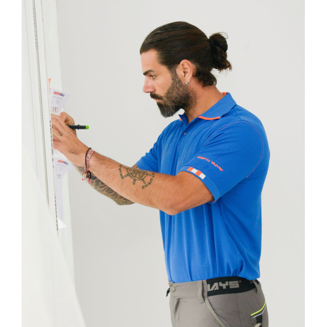 Beven blue/orange work polo - Nine Worths by North Ways