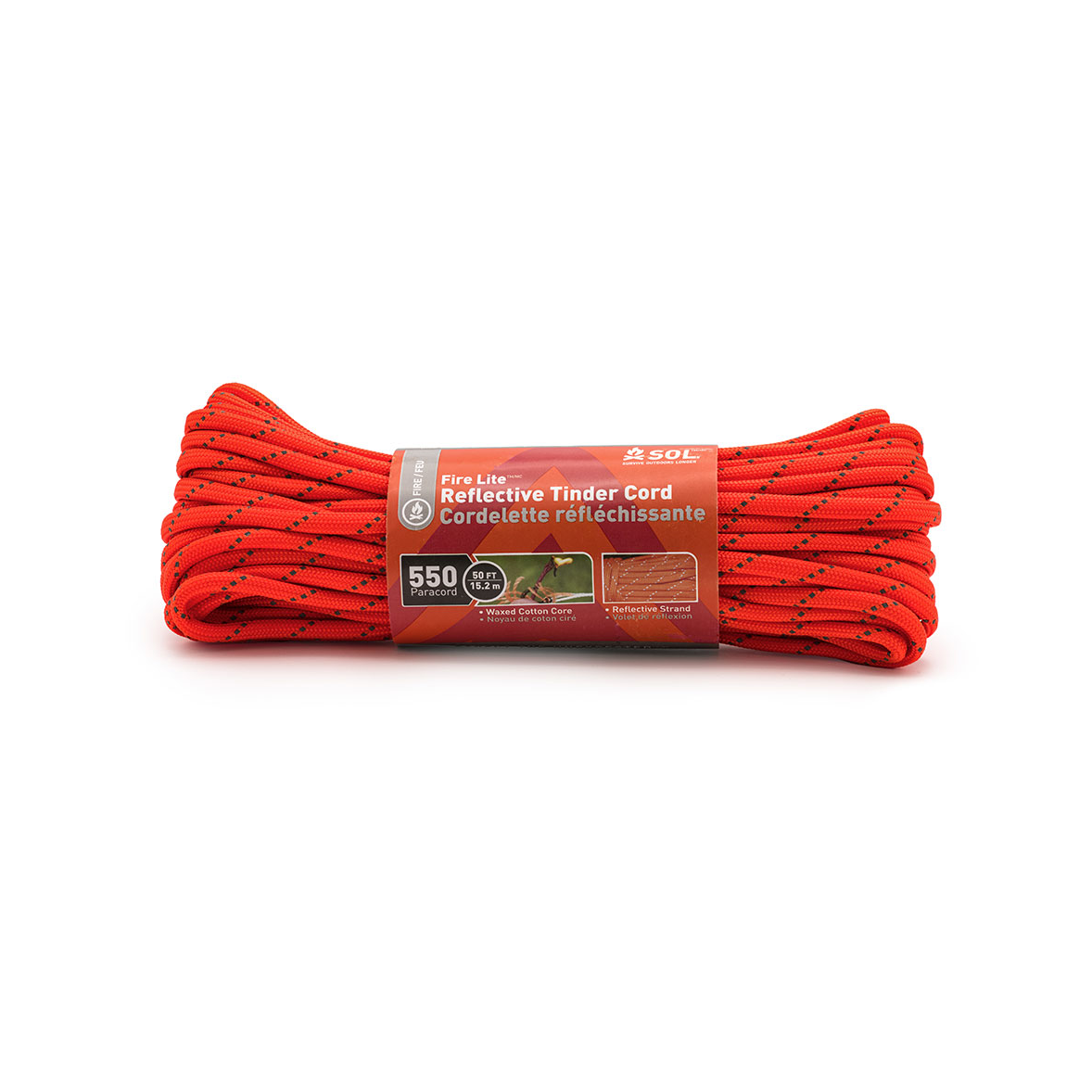 50-foot Flammable and Reflective Wick Rope - Sol