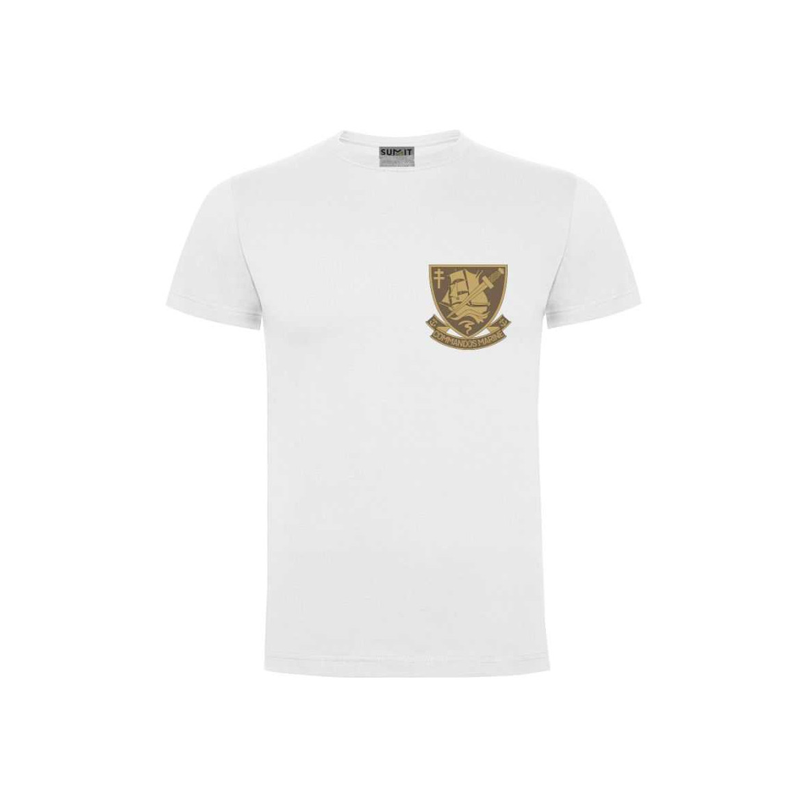 White T-shirt with Marine Commandos logo on the chest - Army Design