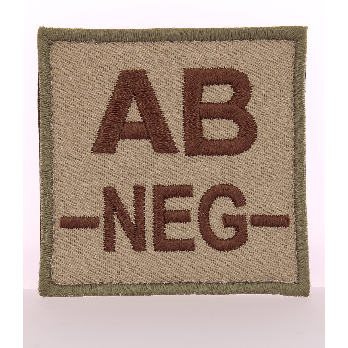 Blood type AB- patch Brown on Beige by DMB brand