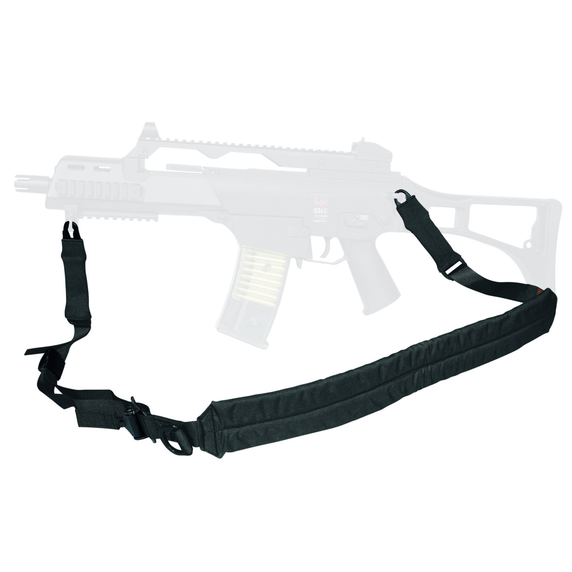 Padded rifle sling GS110 - Black - Lindnerhof