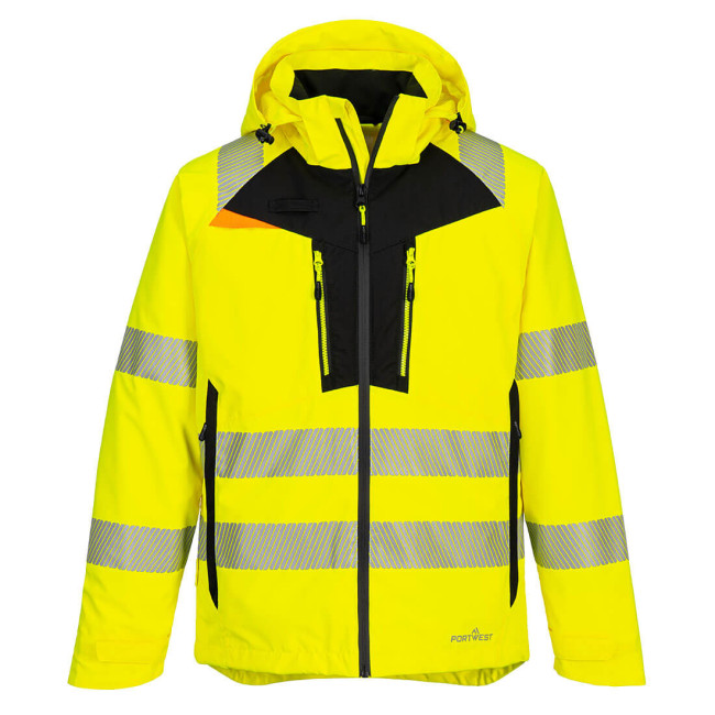 DX4 High Visibility Rain Jacket Yellow - Portwest