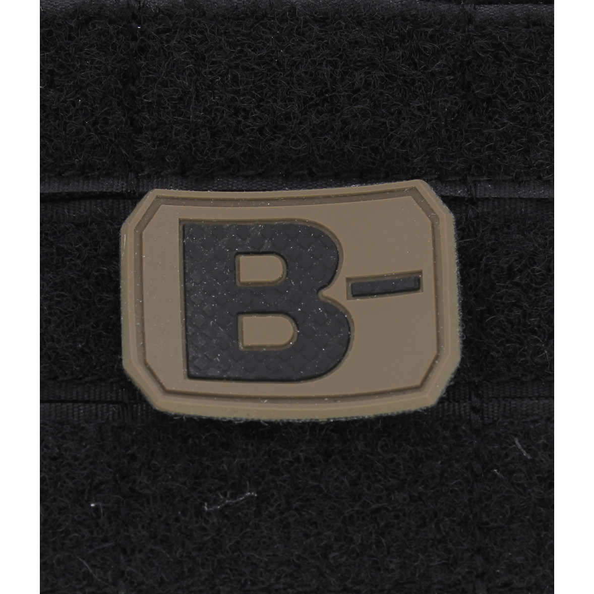 Blood type patch, velcro attachment