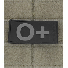 3D PVC rubber blood type patches for police officers