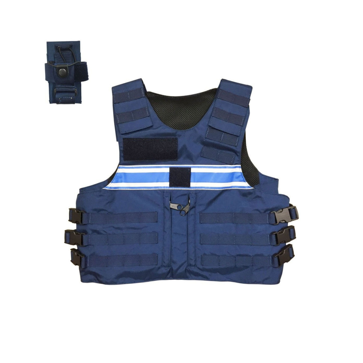 Navy blue patrol bulletproof vest + radio holder - Arktis
