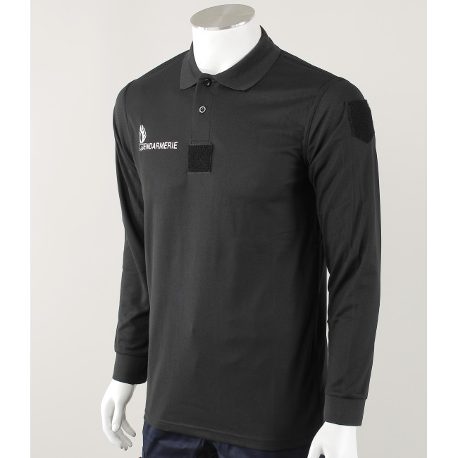 Polo GNR preto de manga comprida - Patrol - Vetsecurite.com
