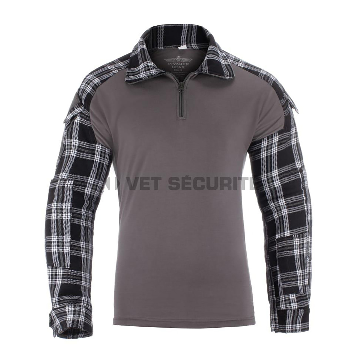 Black Flannel Combat Shirt - Invader Gear