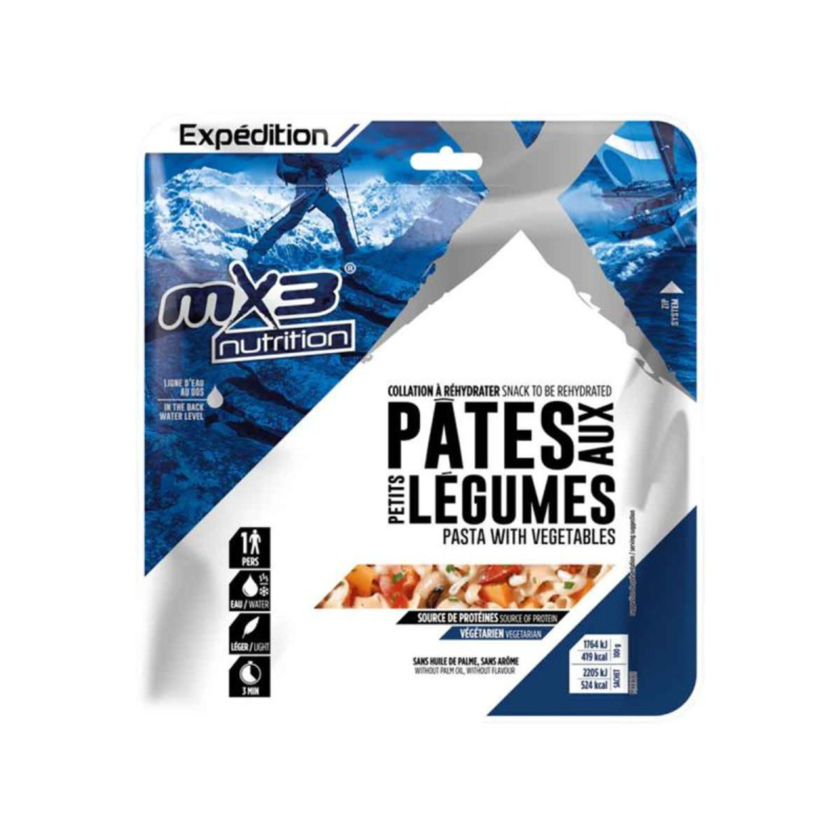 Snack - Pasta with small vegetables - MX3 Nutrition