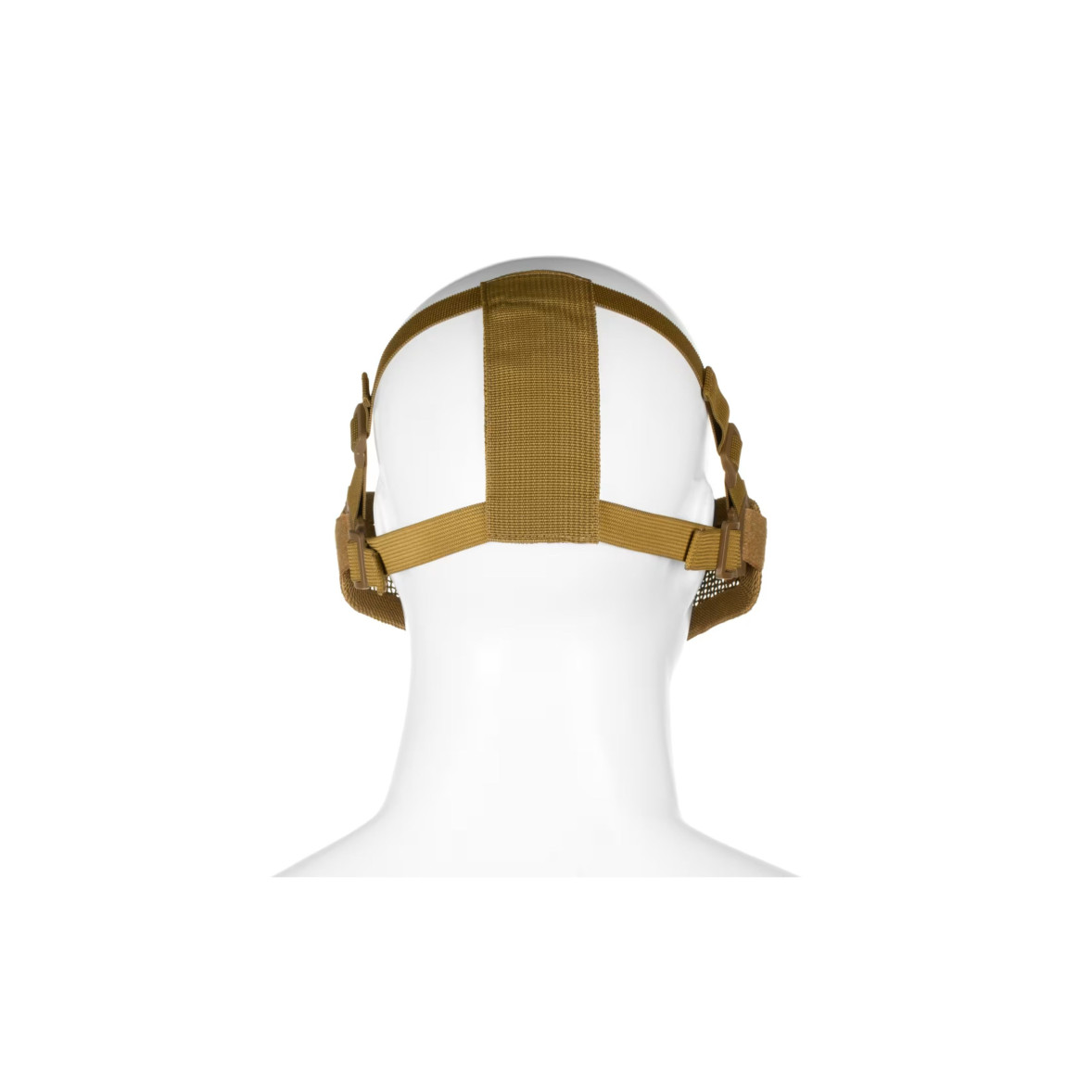 Tan Skull Half Mask in Steel - Invader Gear