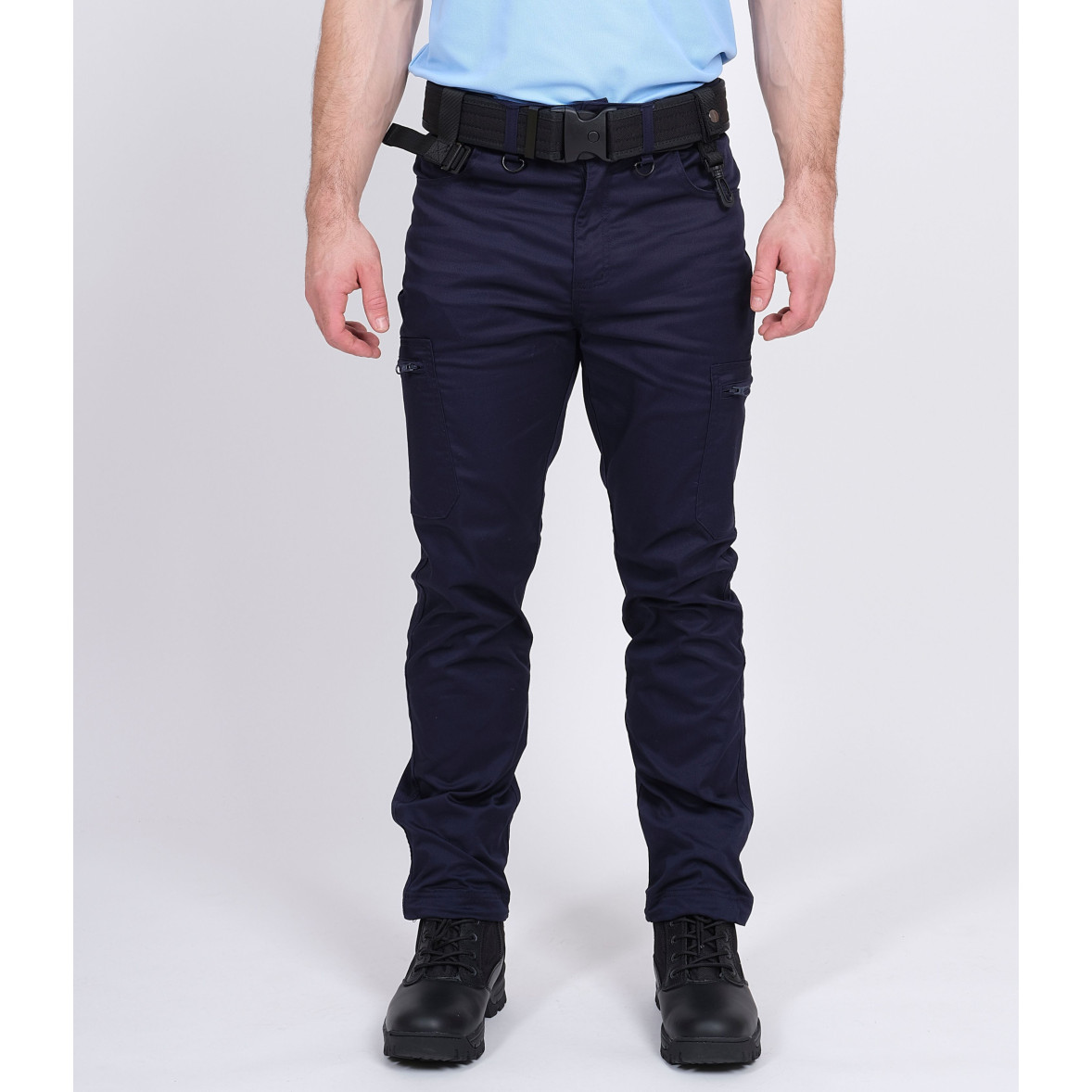 Matte navy blue elastane intervention pants alpha
