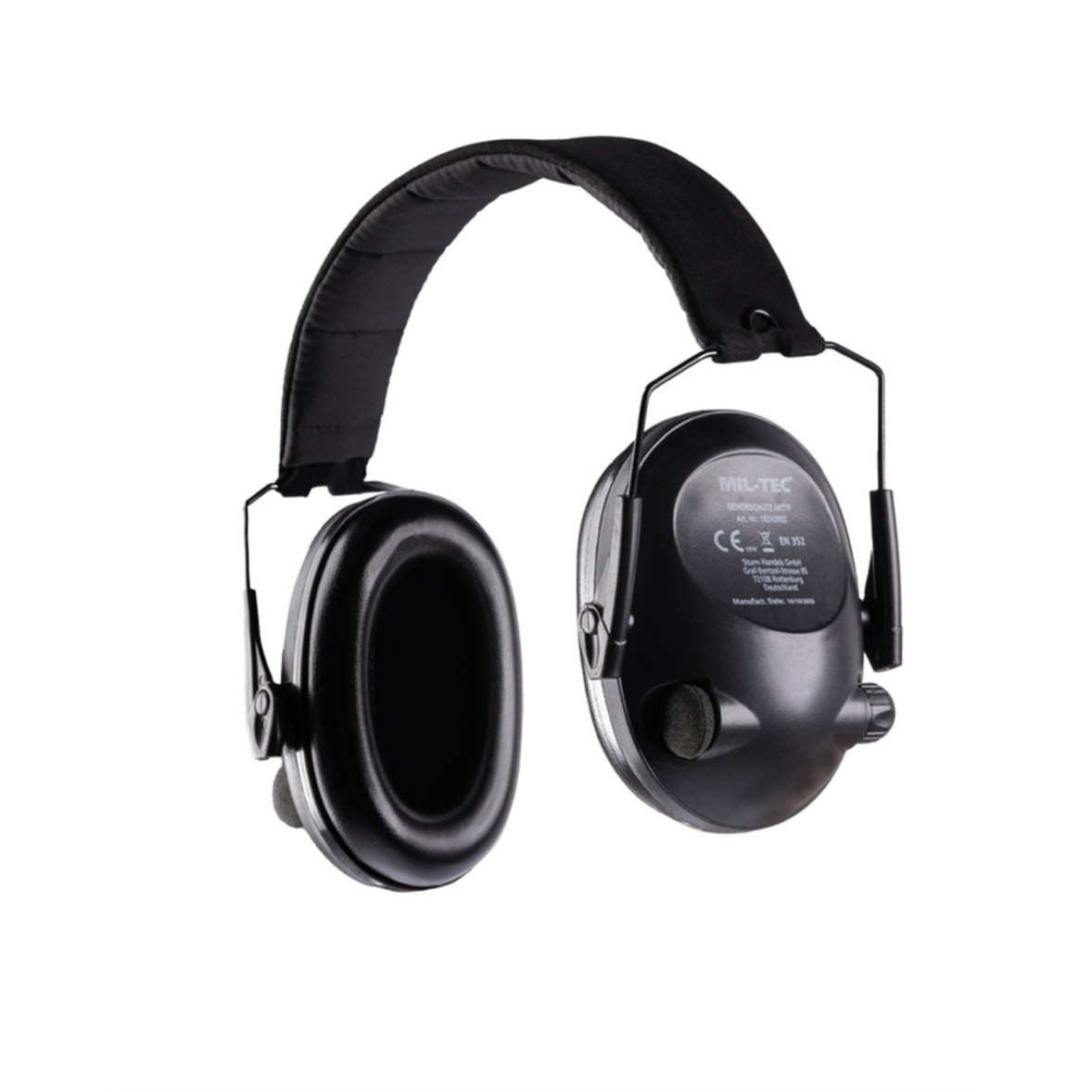 Active Noise Cancelling Headphones - Black - Miltec