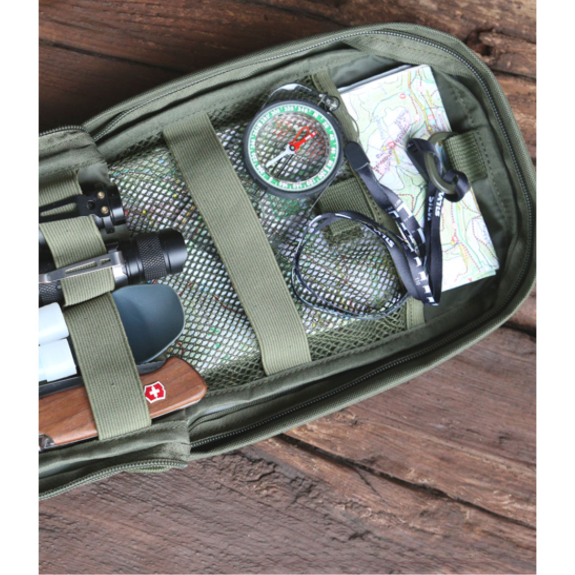 Olive green MOLLE Snake pouch by Brandit