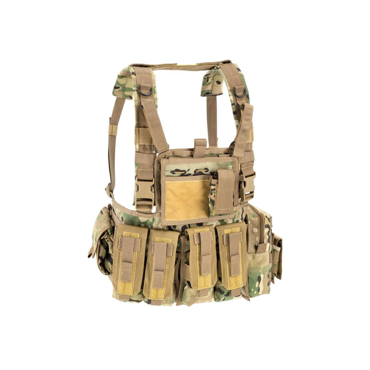 Adjustable combat vest with quick-release system, camo, Defcon 5