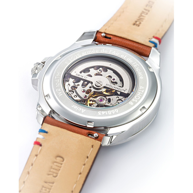 ATHOS 8 watch with leather strap and green dial - French Patrol