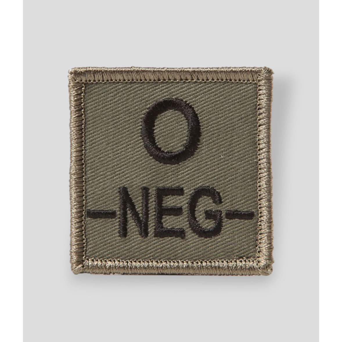 O- Blood Type Patch in olive green fabric - Ares