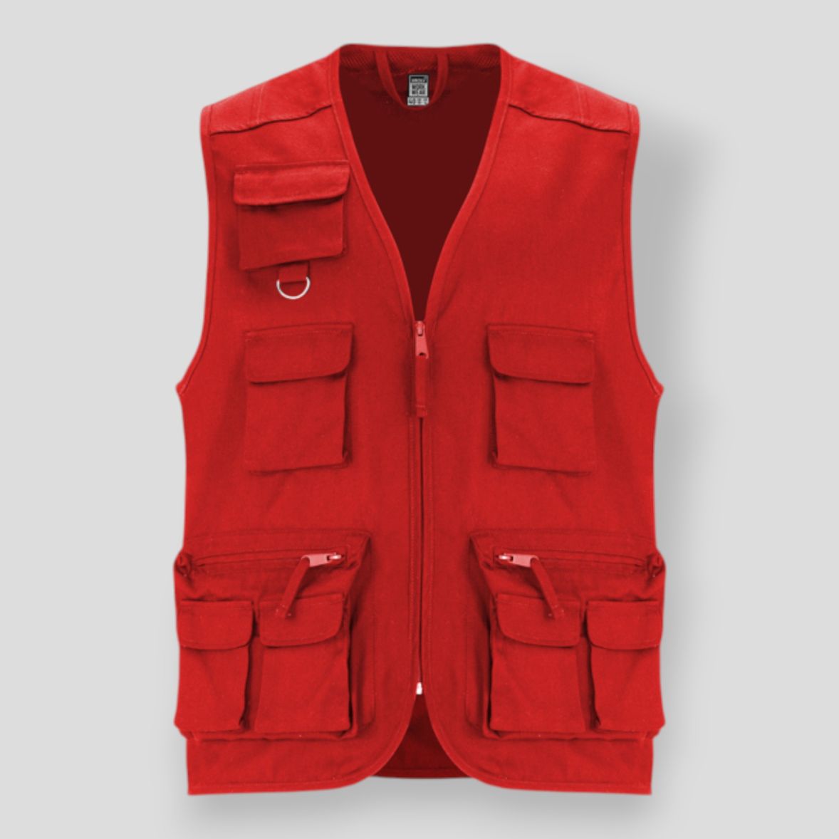 V-neck multi-pocket work vest Venera - Red - Roly