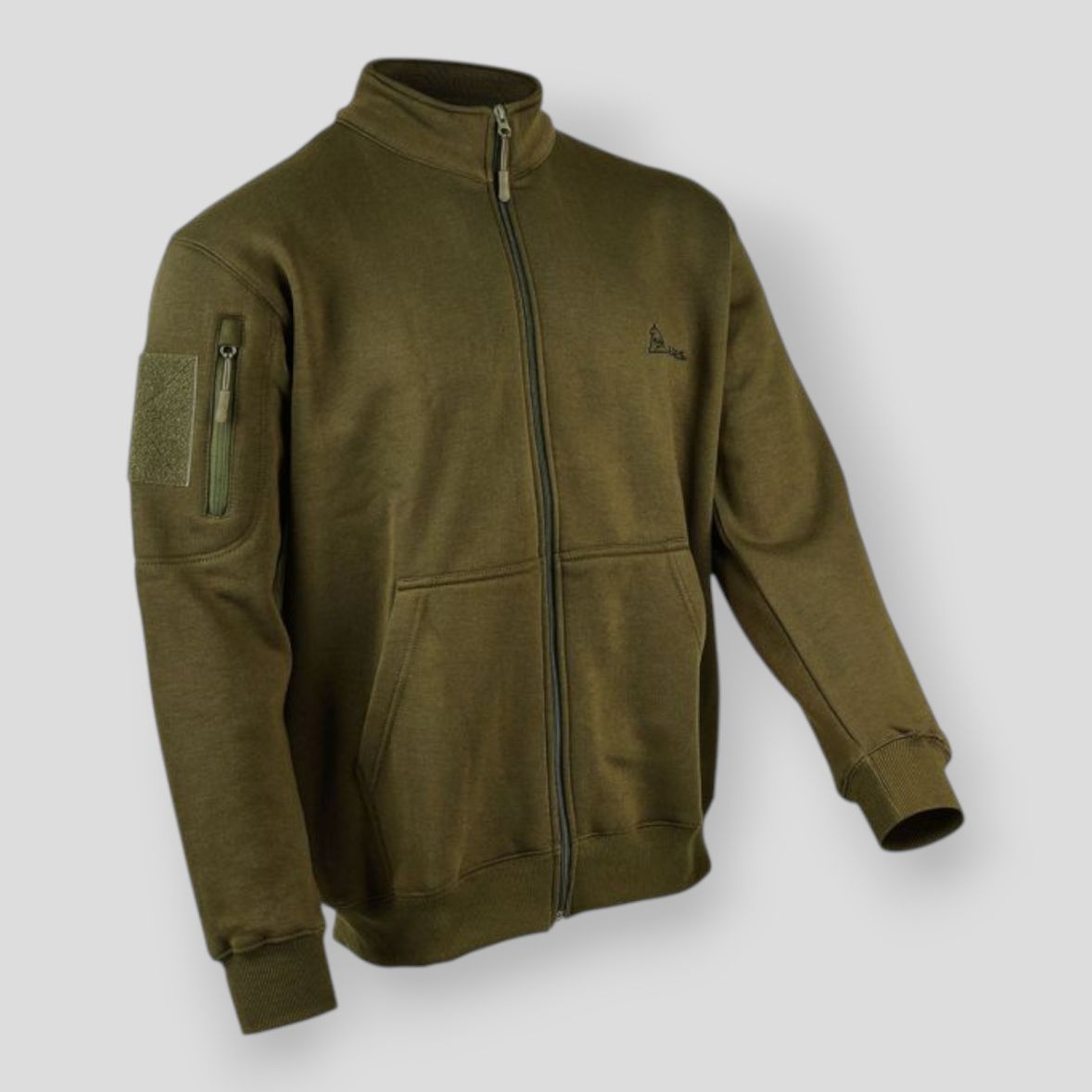 French Army Sweatshirt Jacket - Khaki - Ares