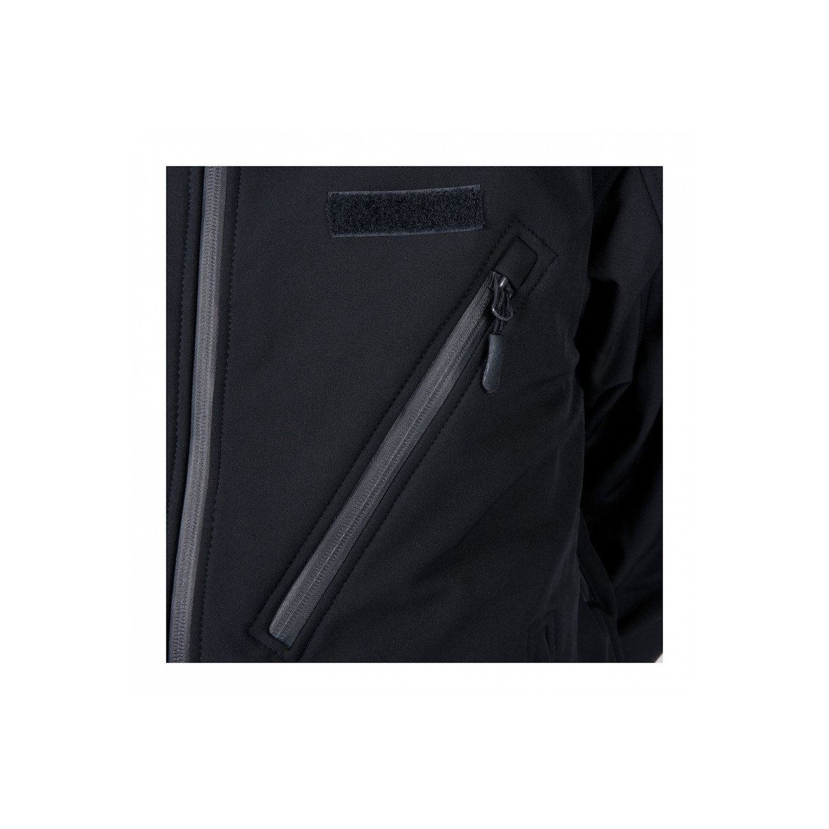 Ares black waterproof security softshell jacket