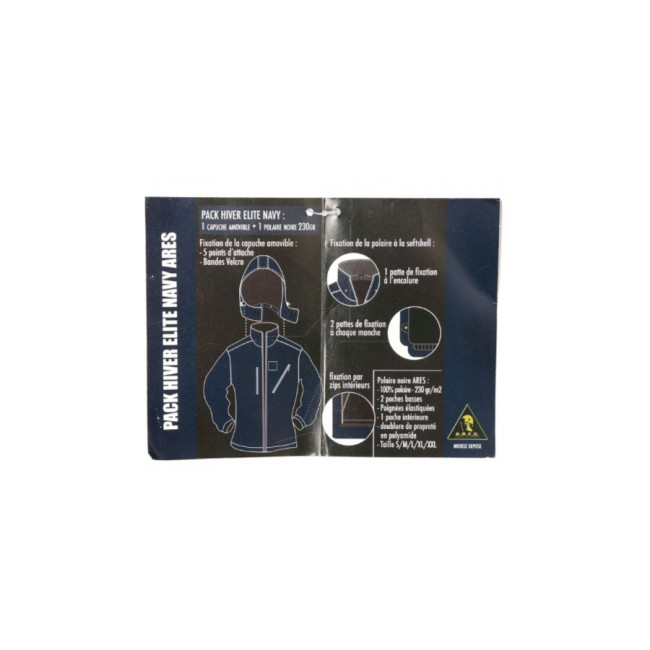Elite Navy winter pack Ares, for your Elite Navy softshell jacket