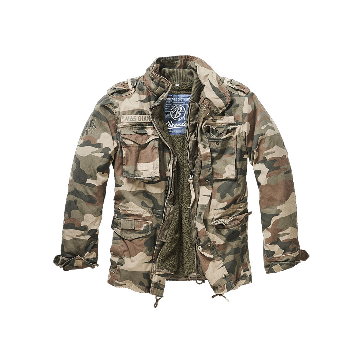 M65 Giant military jacket woodland camouflage by Brandit