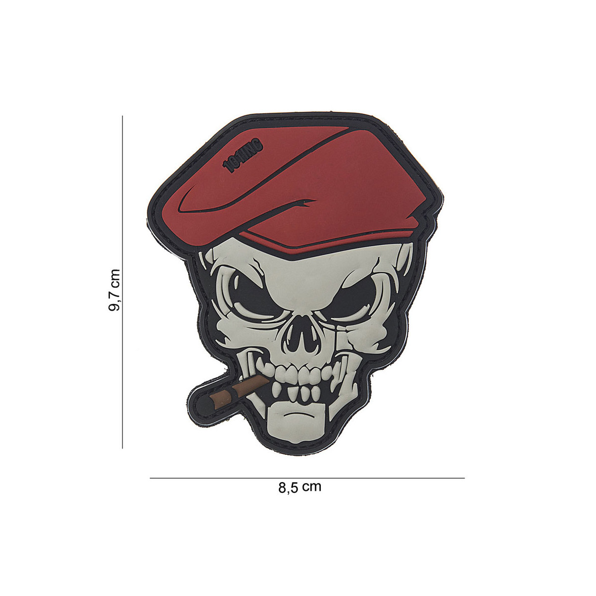 PVC Skull Patch with Cigar - 101 Inc