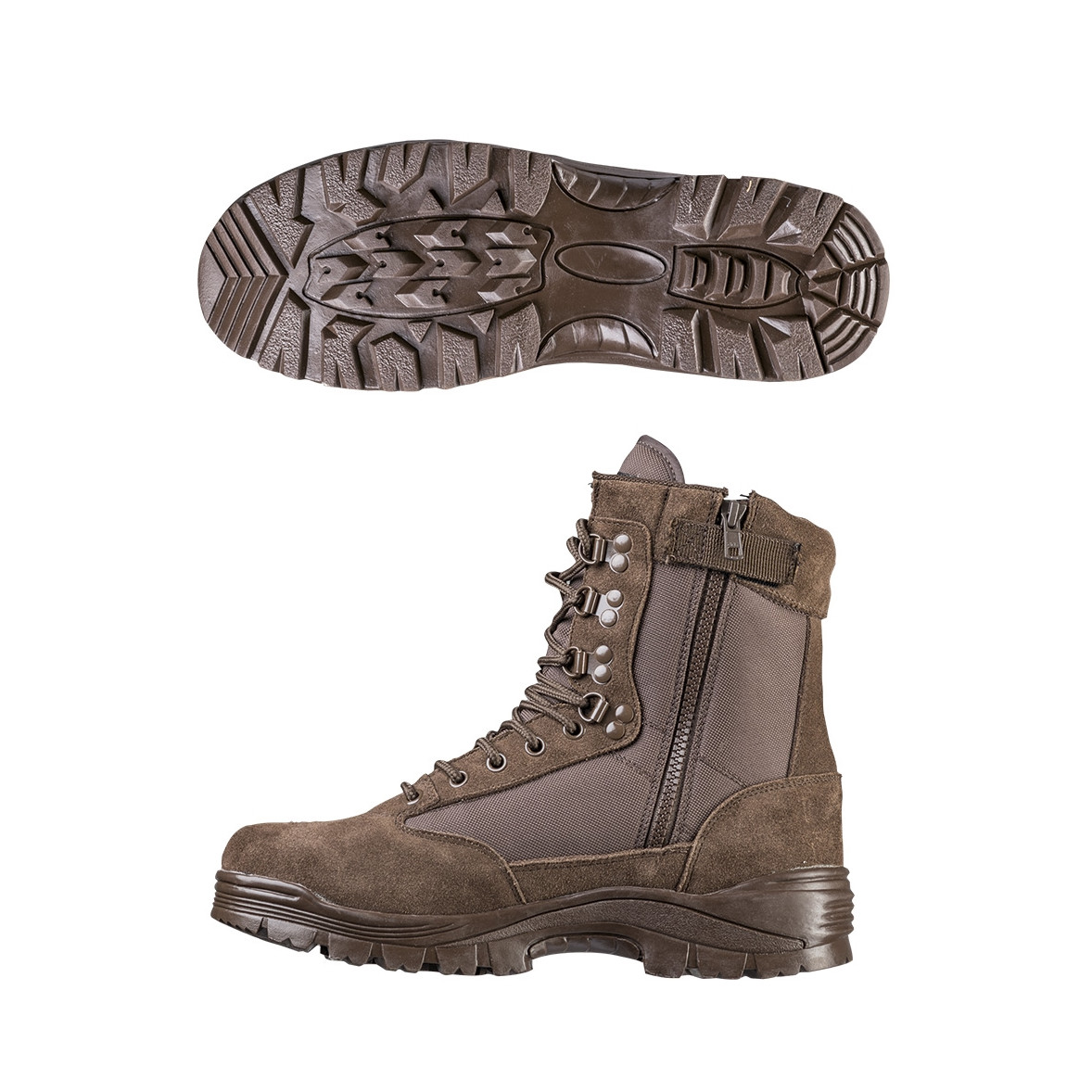Botas rangers Miltec Tactical zip castanhas - em STOCK