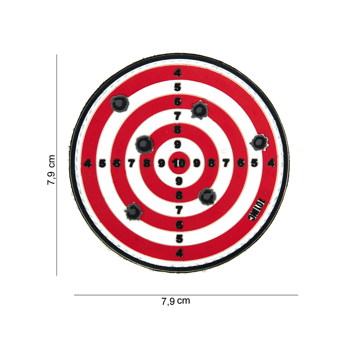 3D PVC red target patch by 101 Inc