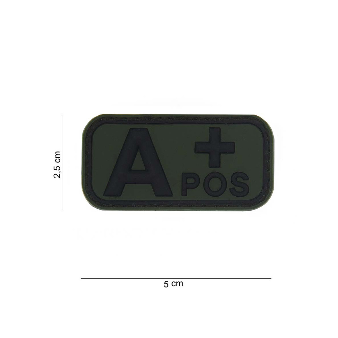 Patch 3D PVC groupe sanguin A+ Vert - 101 Inc - Vetsecurite.com