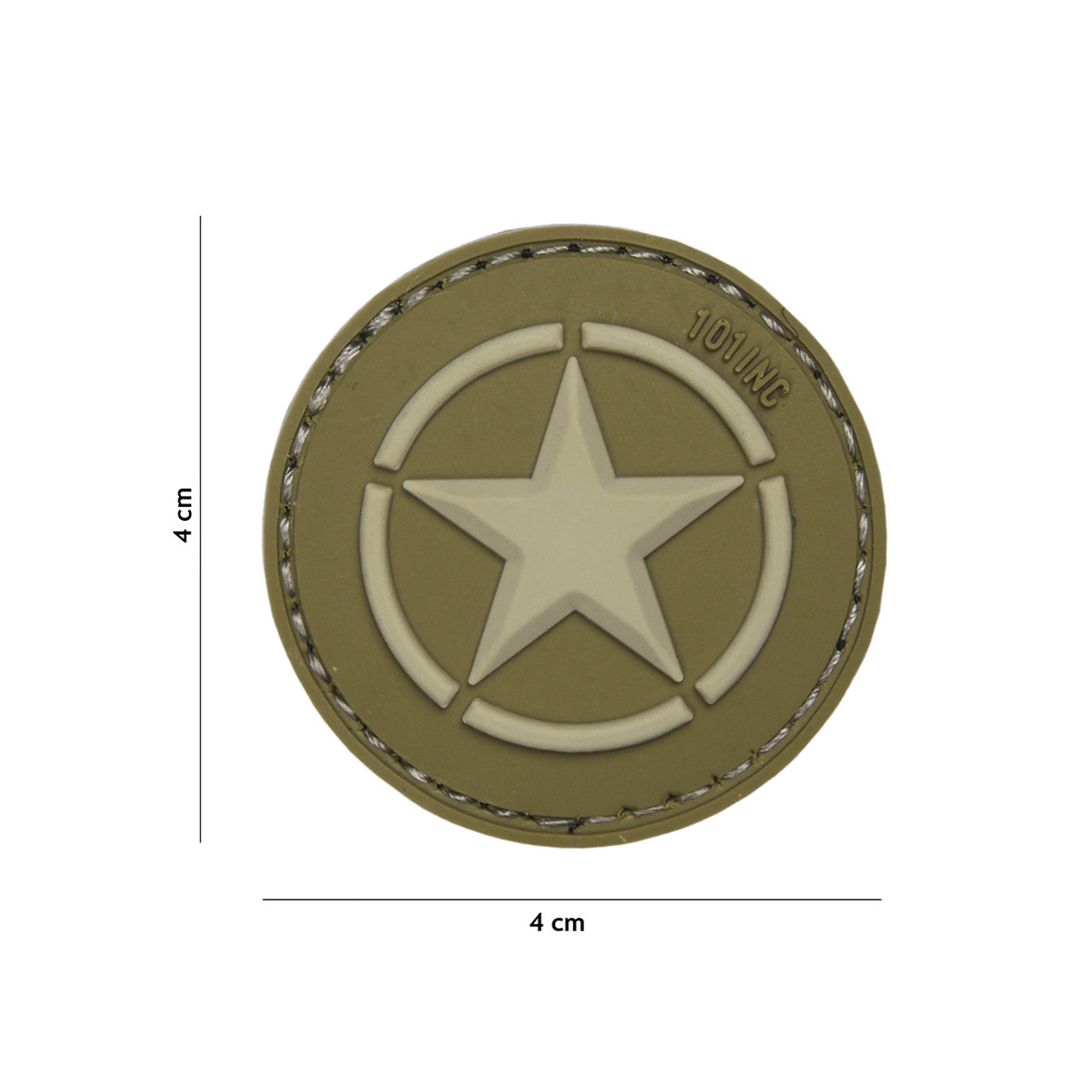 Patch 3D en PVC "Allied star" Vert - 101 Inc