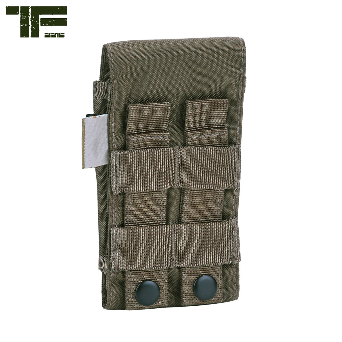 Olive green phone pouch from Task Force 2215 brand