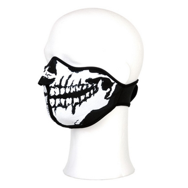 White Biker Jaw Mask - 101 INC