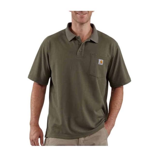 Contractor's work Polo shirt with pocket Green - Carhartt