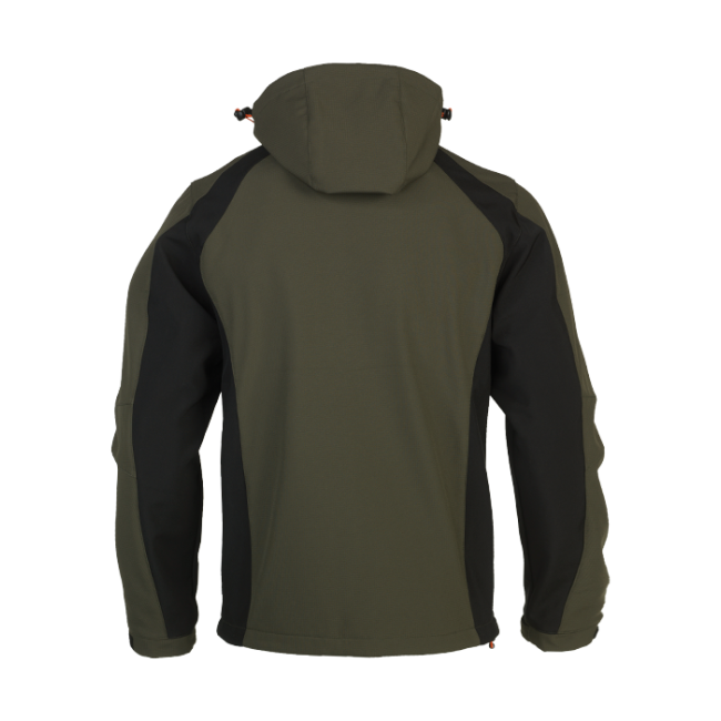 Softshell con capucha TRYSTAN Dark Kaki/Negro - Herock