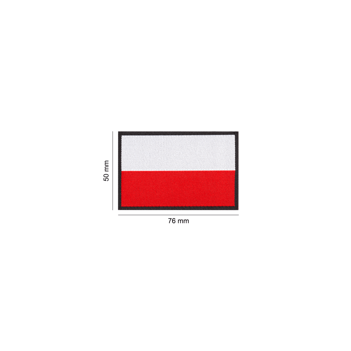 Poland Flag Woven Patch with Male Hook Velcro - Clawgear