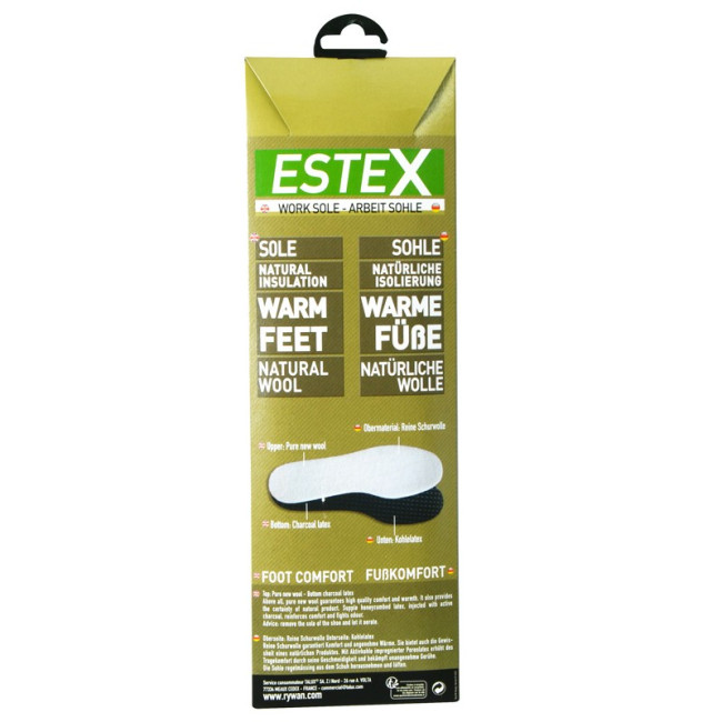 Palmilhas de lã virgem pura Branco - Estex