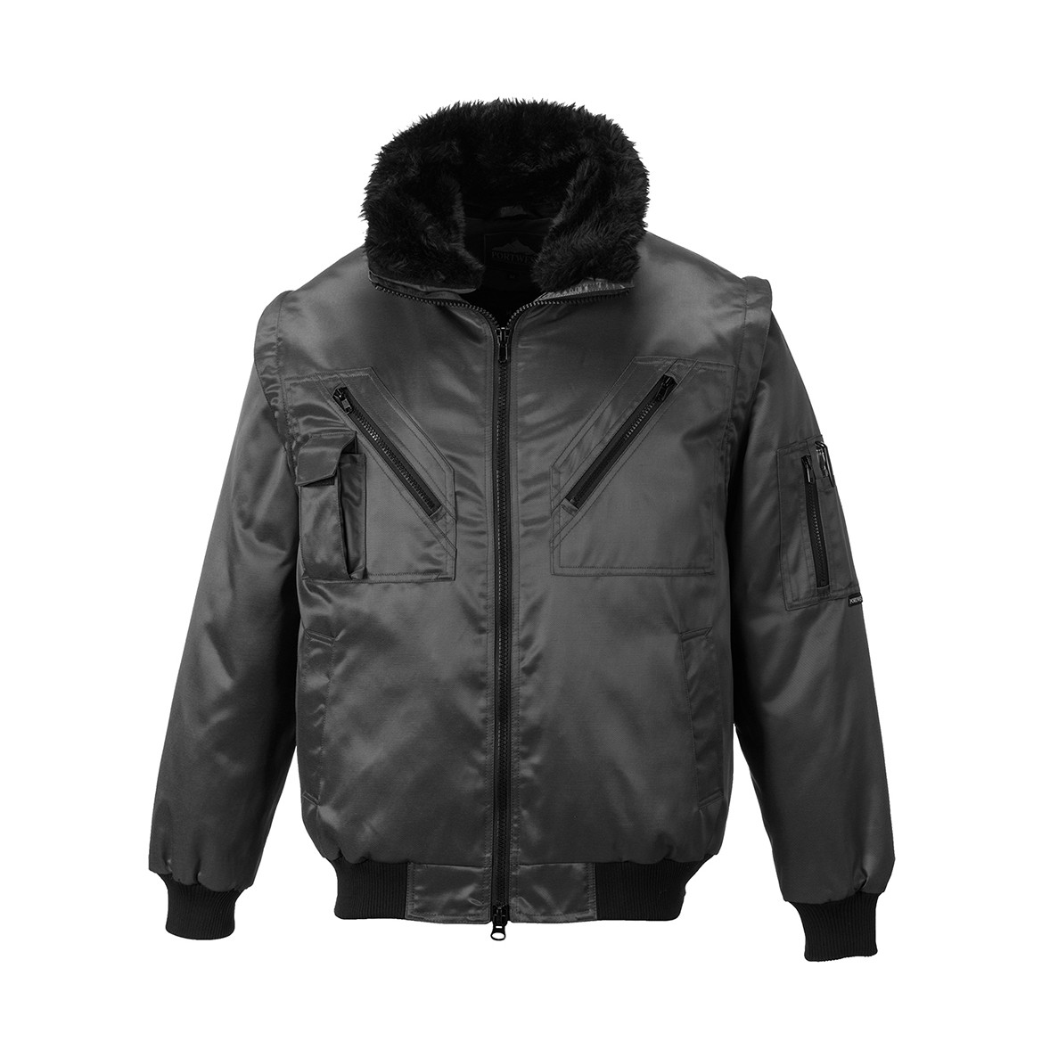 4-in-1 Pilot Work Jacket Black - Portwest