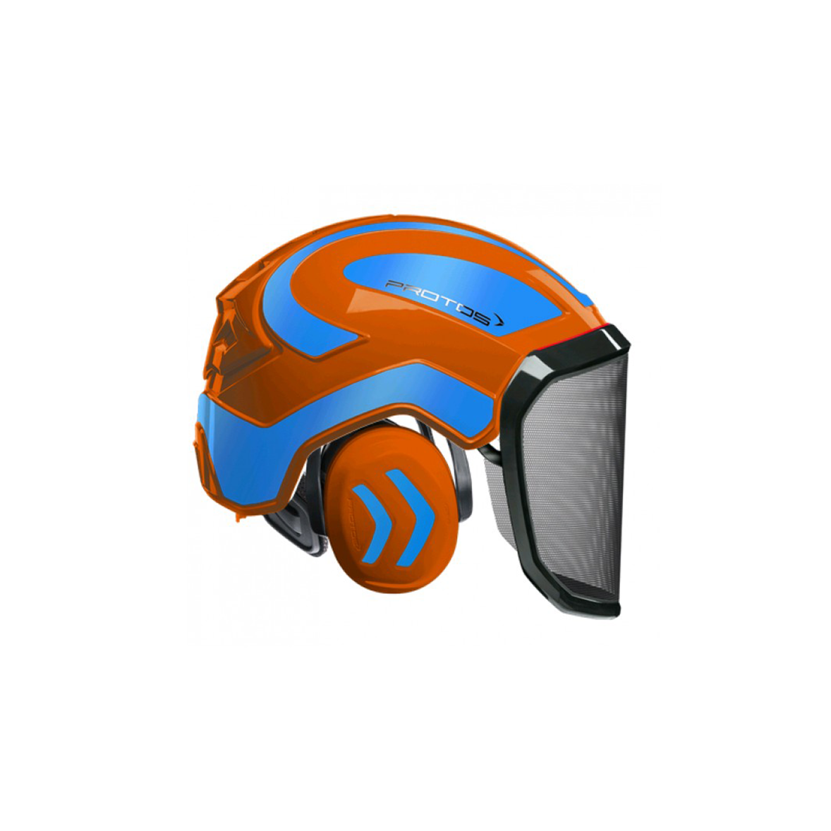 Protos Integral Forest Helmet with F39 Visor - Orange/Blue