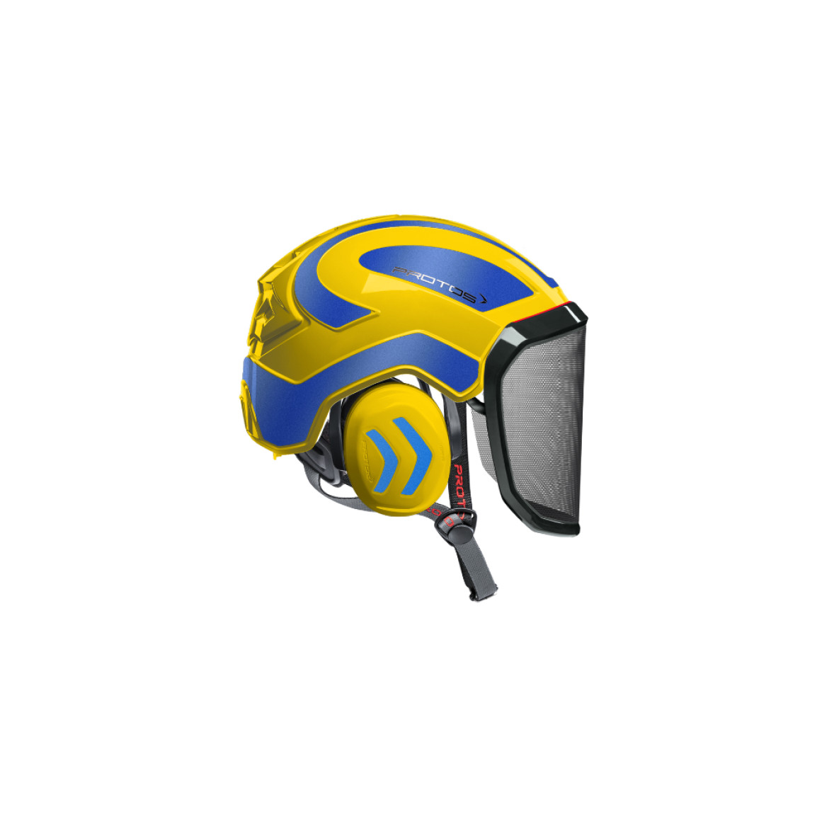 Integral Arborist helmet F39 visor yellow/blue - Protos