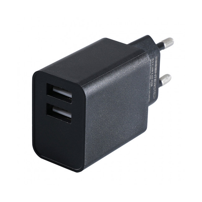 Compact AC adapter with dual USB output