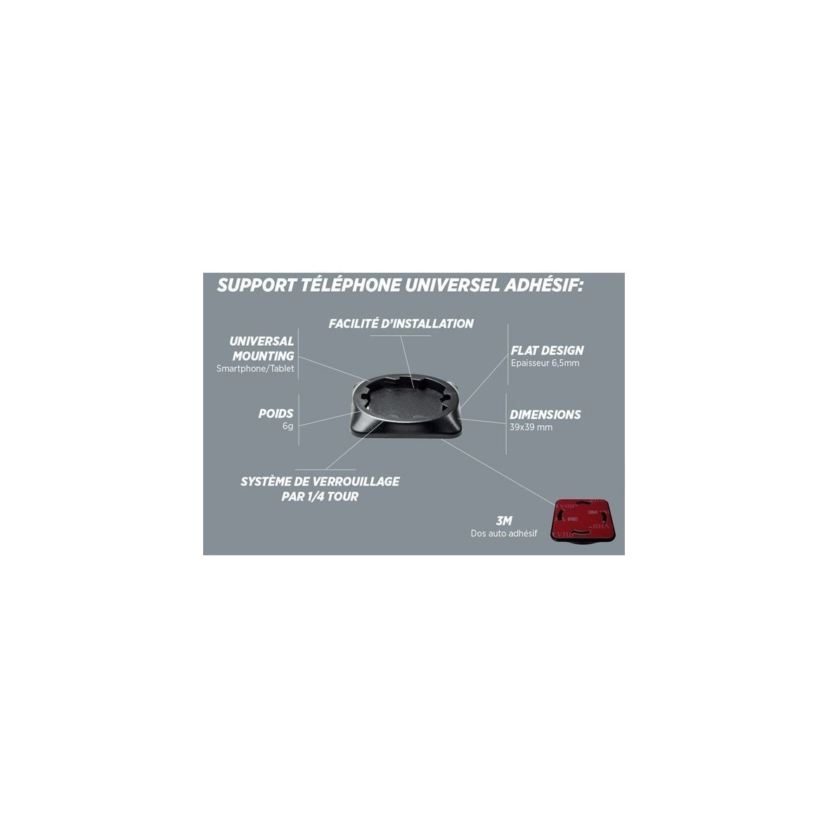 Support universel pour vélo Bike Kit - Crosscall