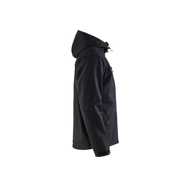 Chaqueta Softshell con capucha Negro/Rojo de Blaklader