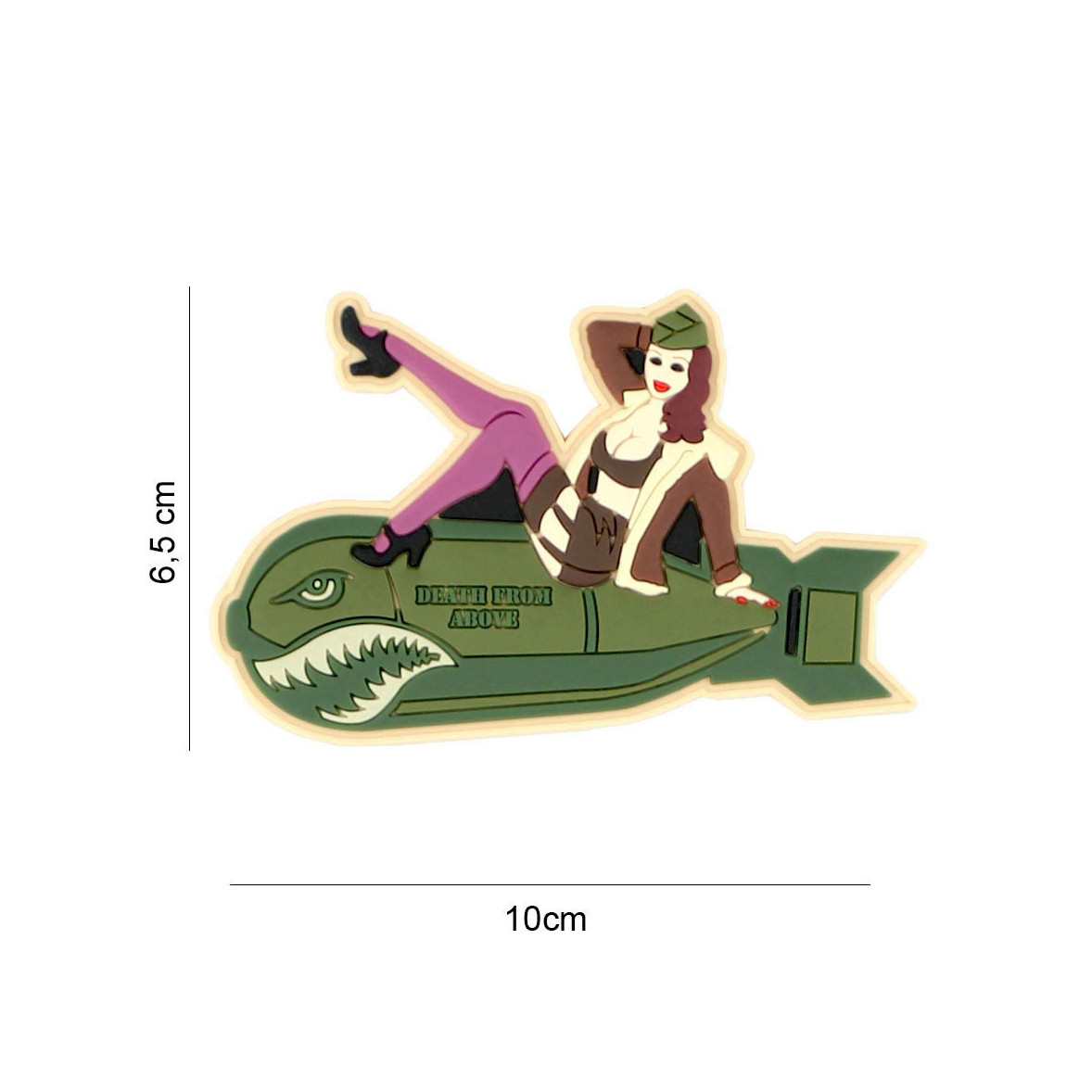Patch 3D PVC Pinup girl Bomb - 101 Inc - vetsecurite.com