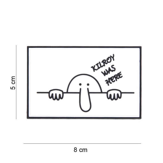 3D PVC Patch Kilroy was here white by 101 Inc