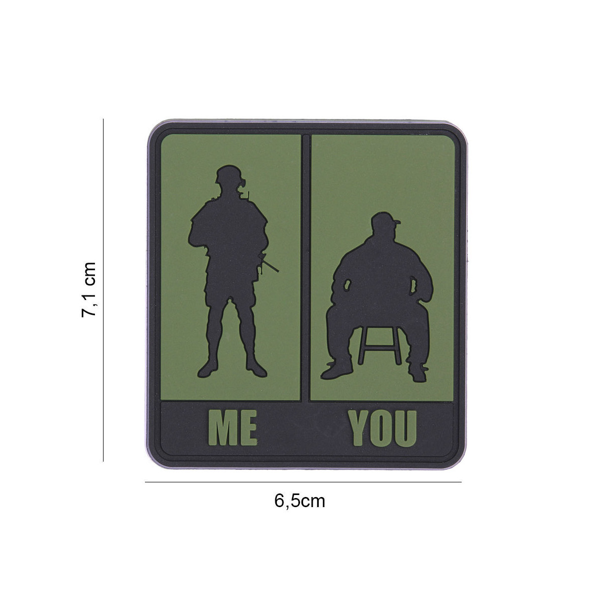 Patch 3D PVC Me & You green - 101 Inc - vetsecurite.com