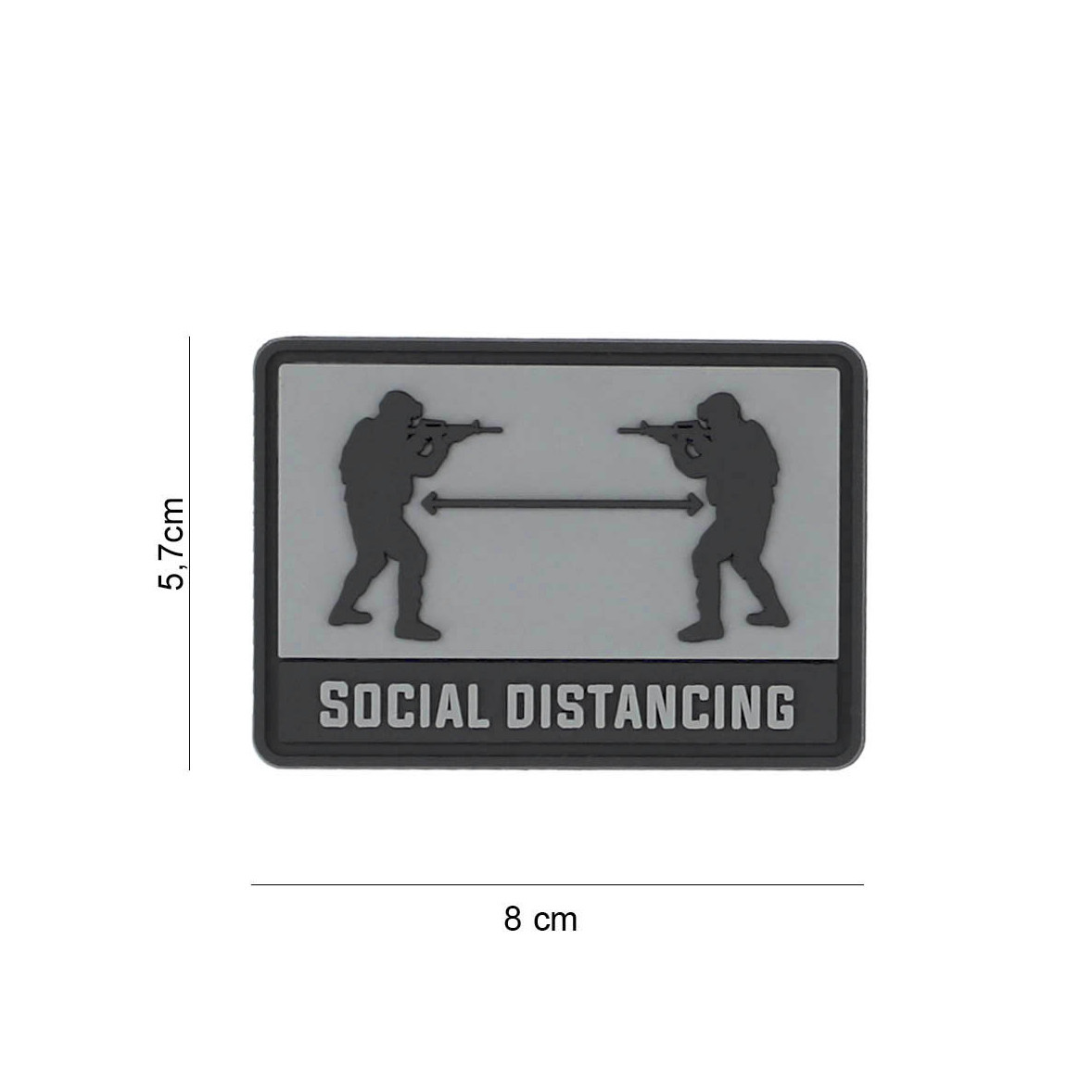 Patch 3D PVC Social distance grey de marque 101 Inc