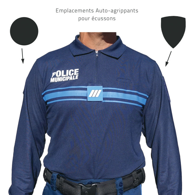 Polo de Policía Municipal de manga larga Cooldry - Patrol