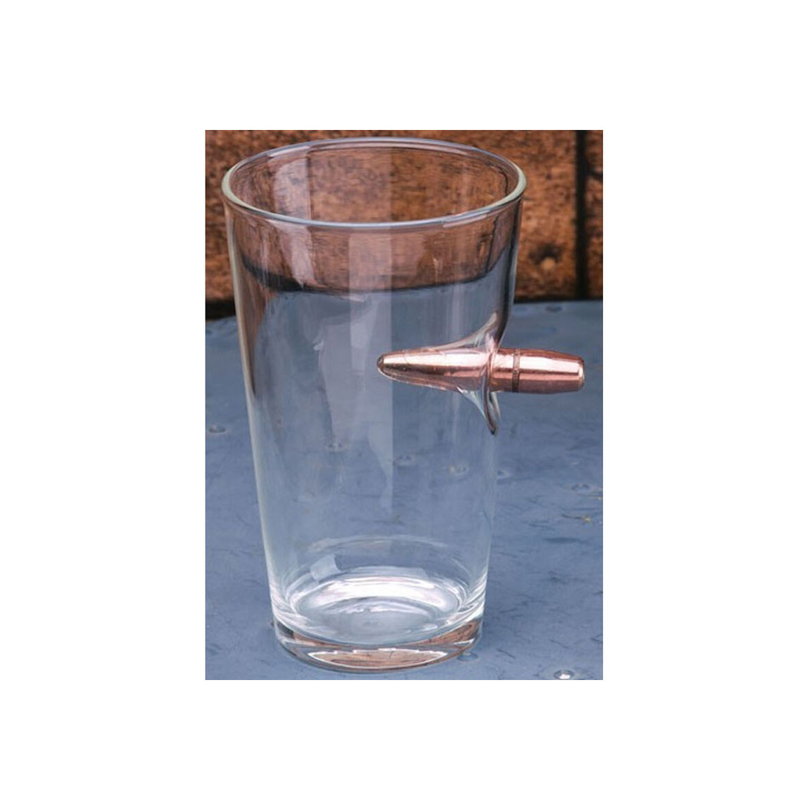 473ml Beer Glass with .50 BMG Bullet - LuckyShot